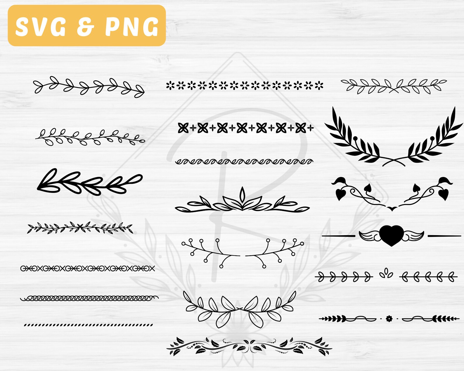 Doodle Element Svg Bundle 100 Decorative Element Svg | Etsy