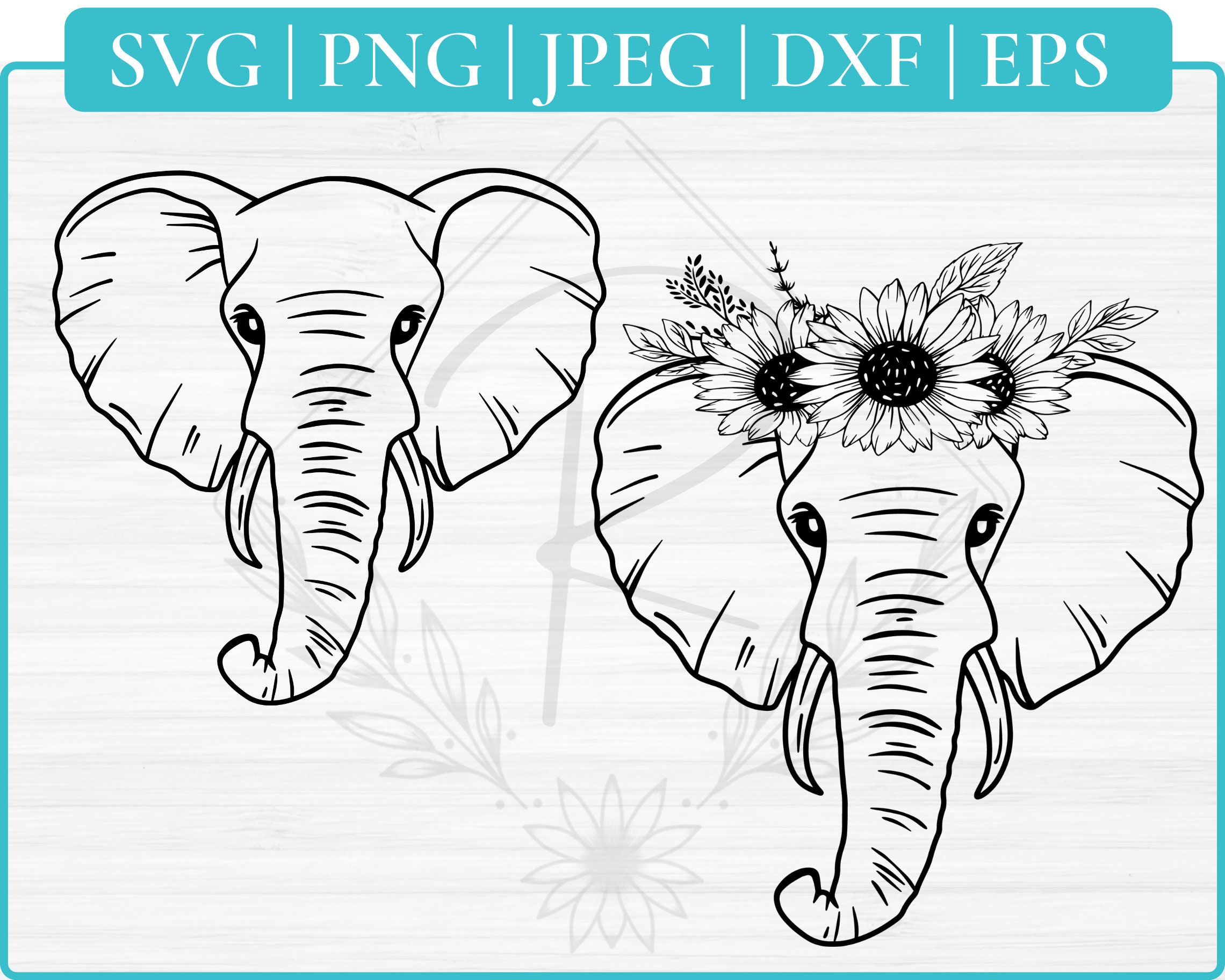Elephant Svg Bundle Cute Baby Elephant Svg Elephant With - Etsy