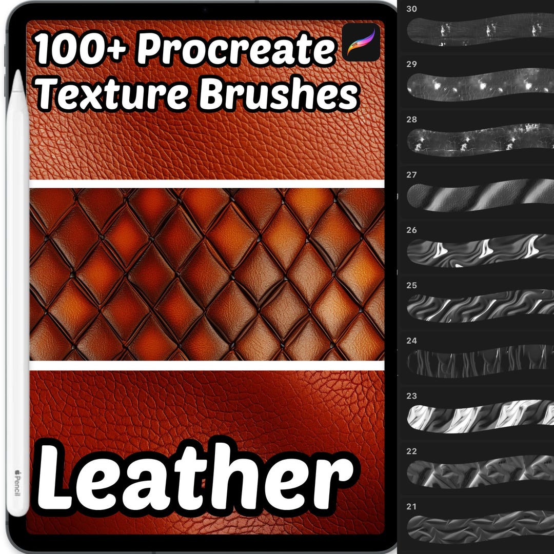 Procreate Leather Texture Brushes | 100+ Procreate Leather Texture ...