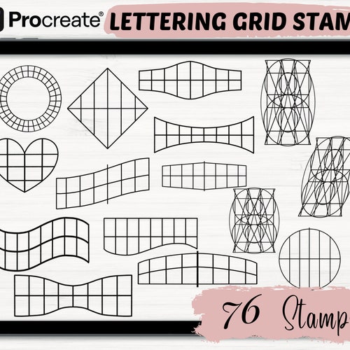Ultimate Procreate Lettering Grid Procreate Lettering Guide - Etsy Hong ...