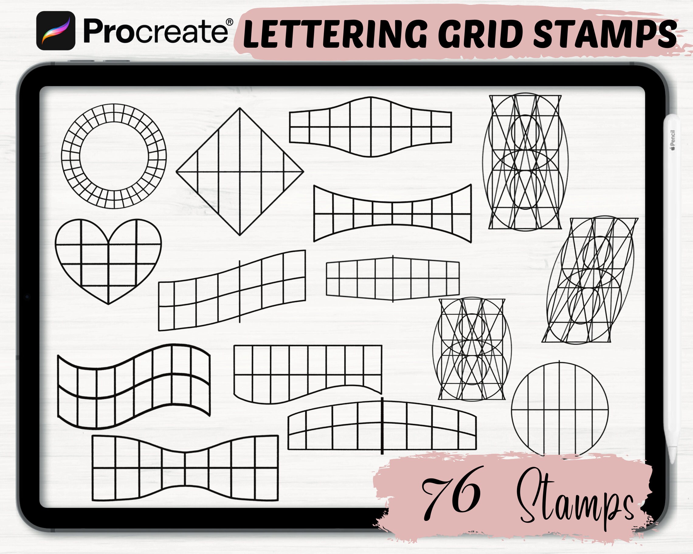 Procreate Fonts Letter Builder Set Lettering Brush Set For Procreate 
