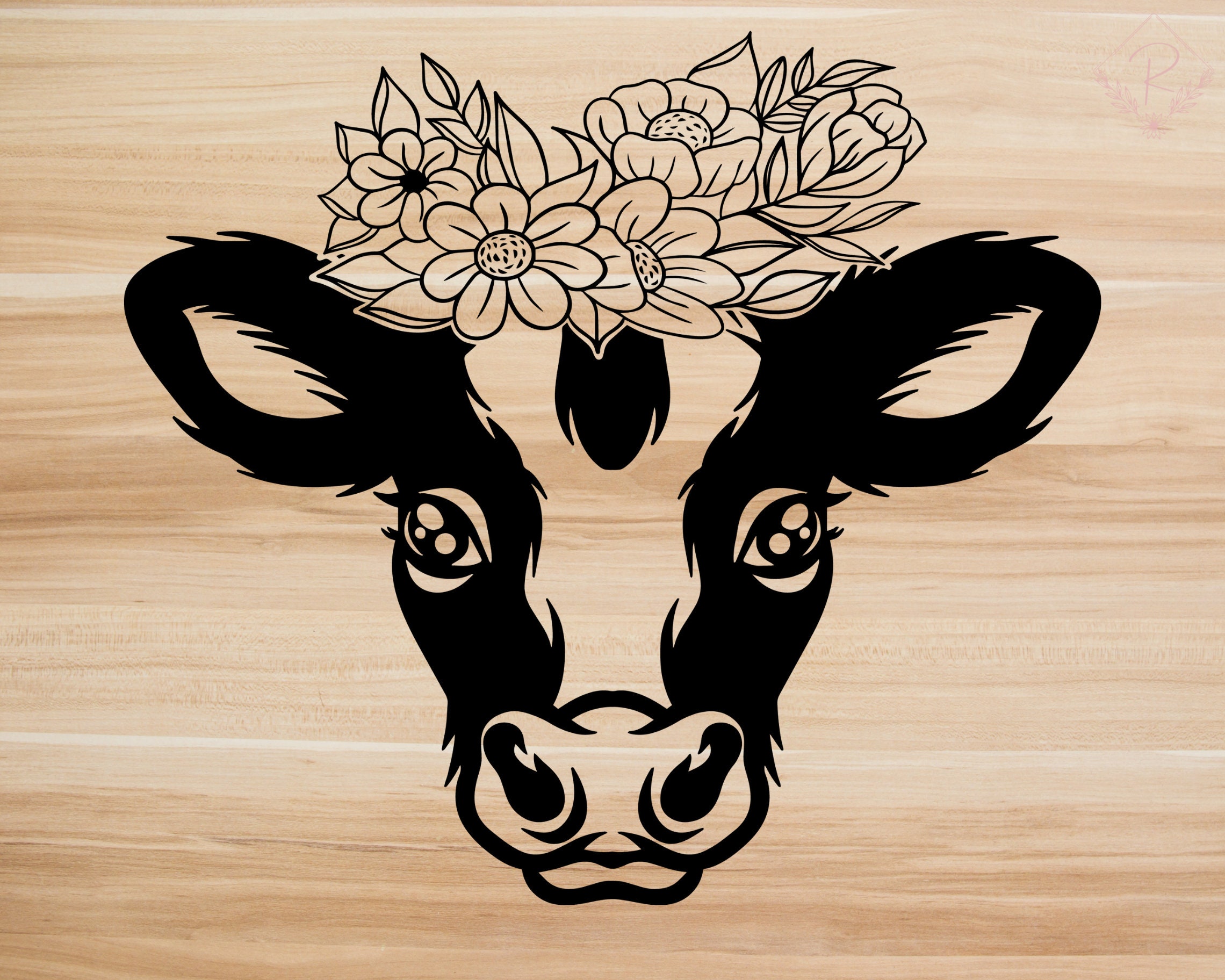 Floral Cow Svg Highland Heifer Svg Cow Svg Highland Cow - Etsy