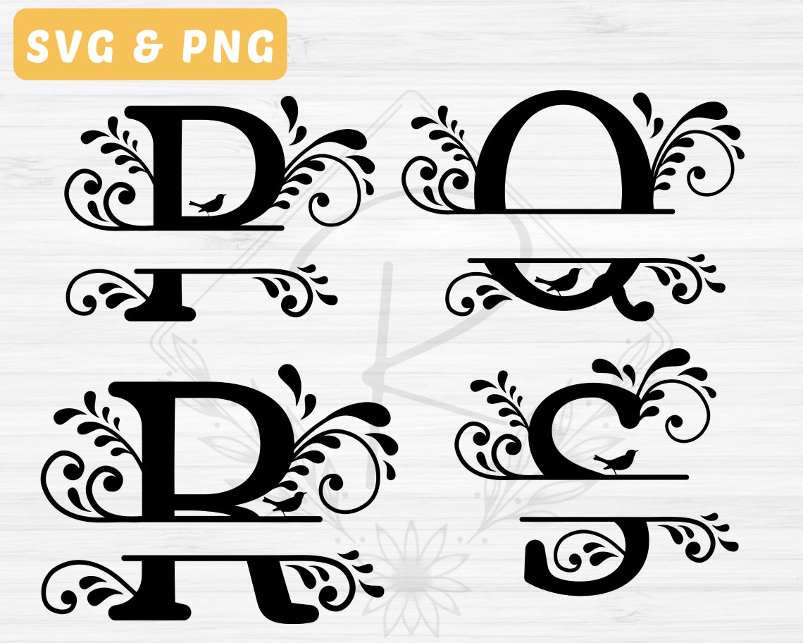 Split Monogram SVG Bundle 26 Split Letter Svg Split Letter - Etsy