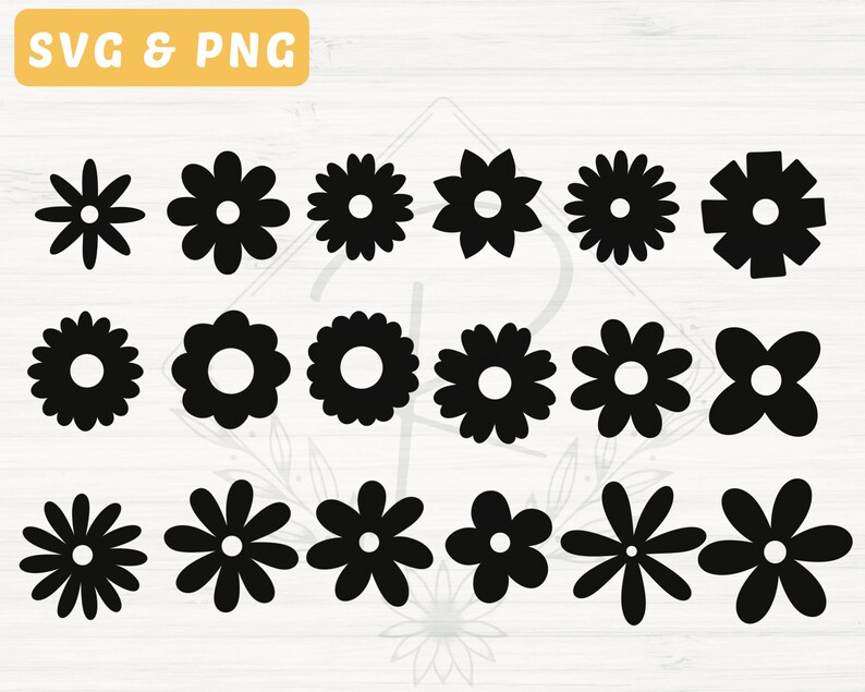 Spring Flower Svg Bundle Cute Flower Svg Bundle Flat - Etsy UK
