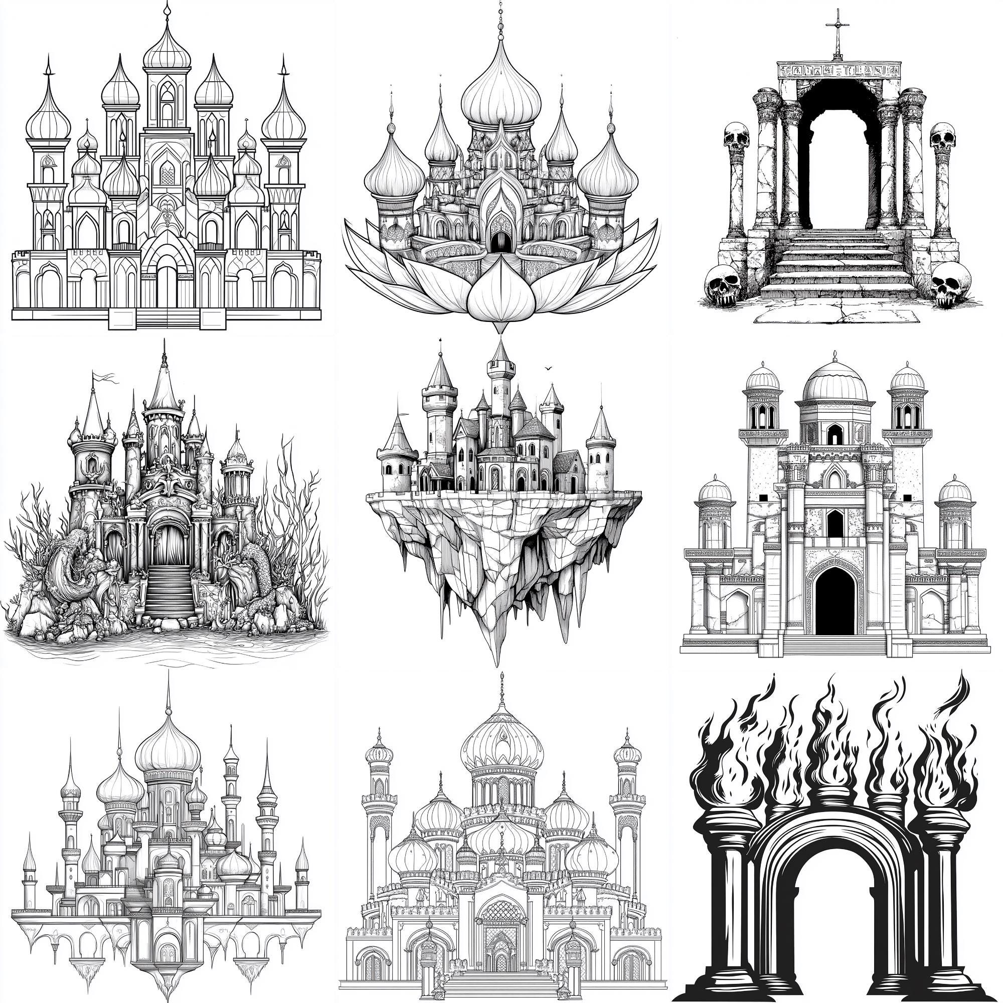 Fantasy Palace Procreate Stamps | 100+ Procreate Fantasy Palace Stamps ...