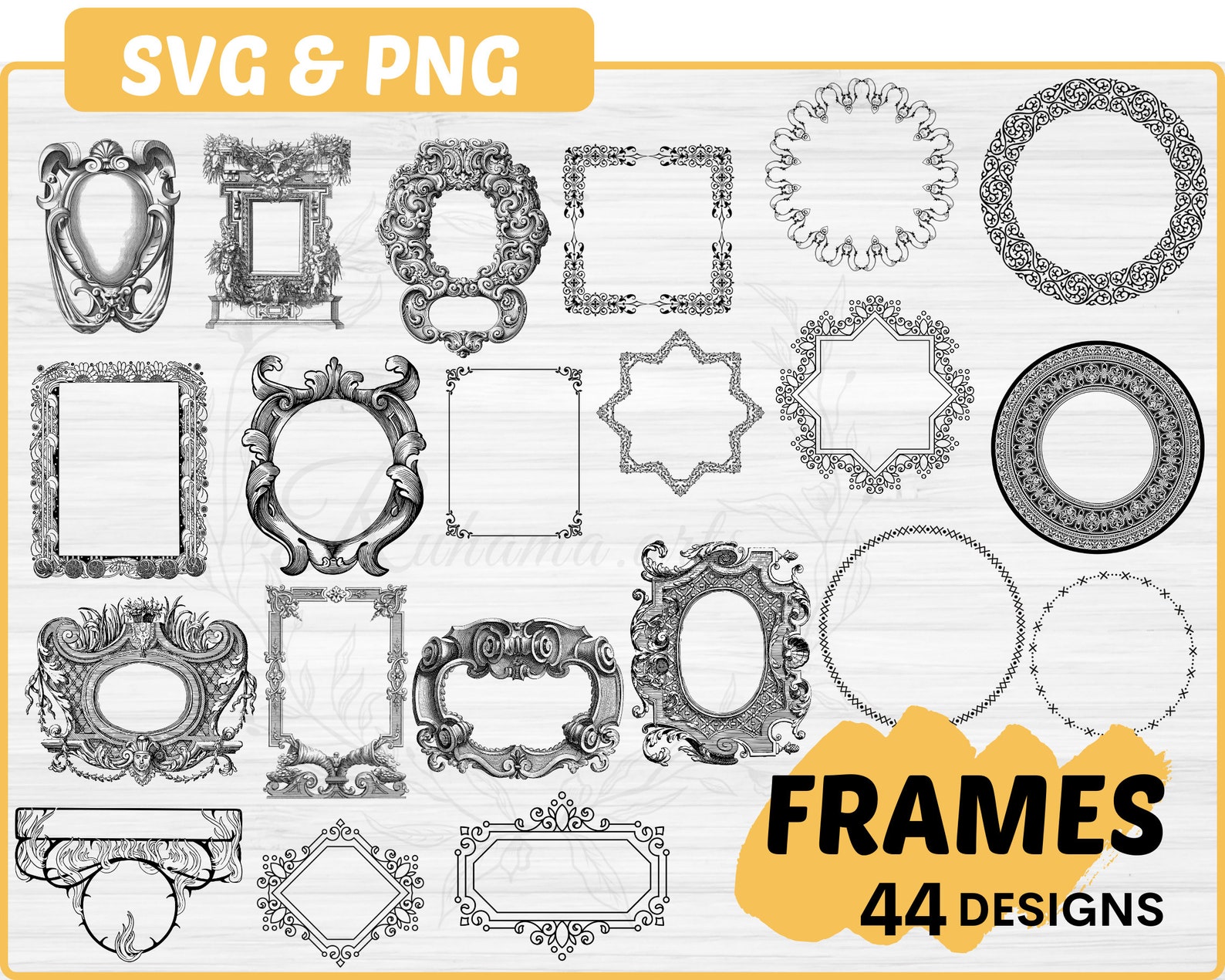 Frames SVG PNG Circle Frames SVG Frames Png Svg Frames - Etsy