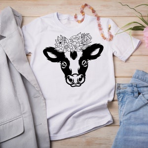 Floral Cow Svg | Highland Heifer Svg | Cow Svg | Highland Cow With ...