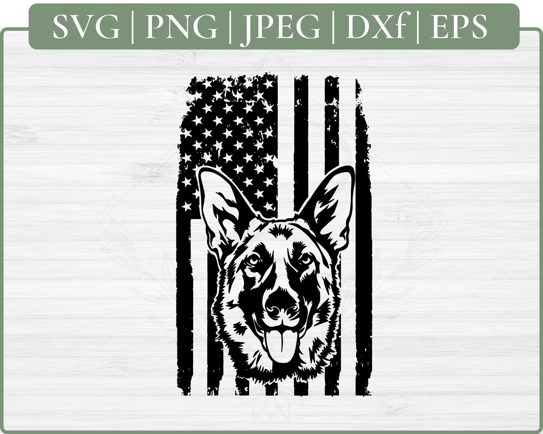 German Shepherd Svg File German Shepherd Flag Svg File | Etsy