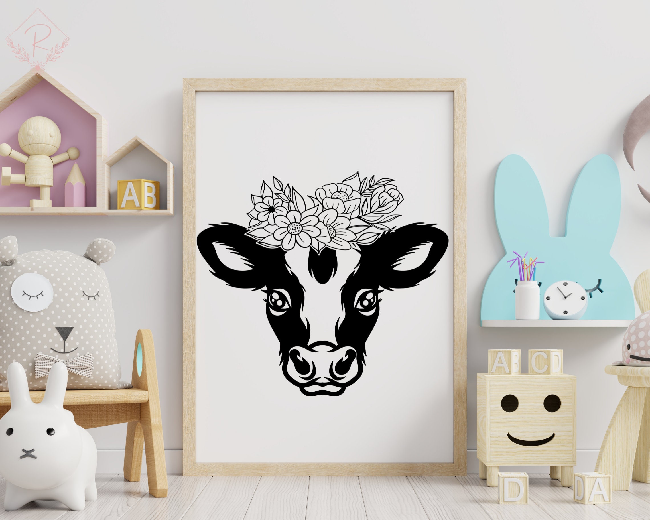 Floral Cow Svg | Highland Heifer Svg | Cow Svg | Highland Cow With ...