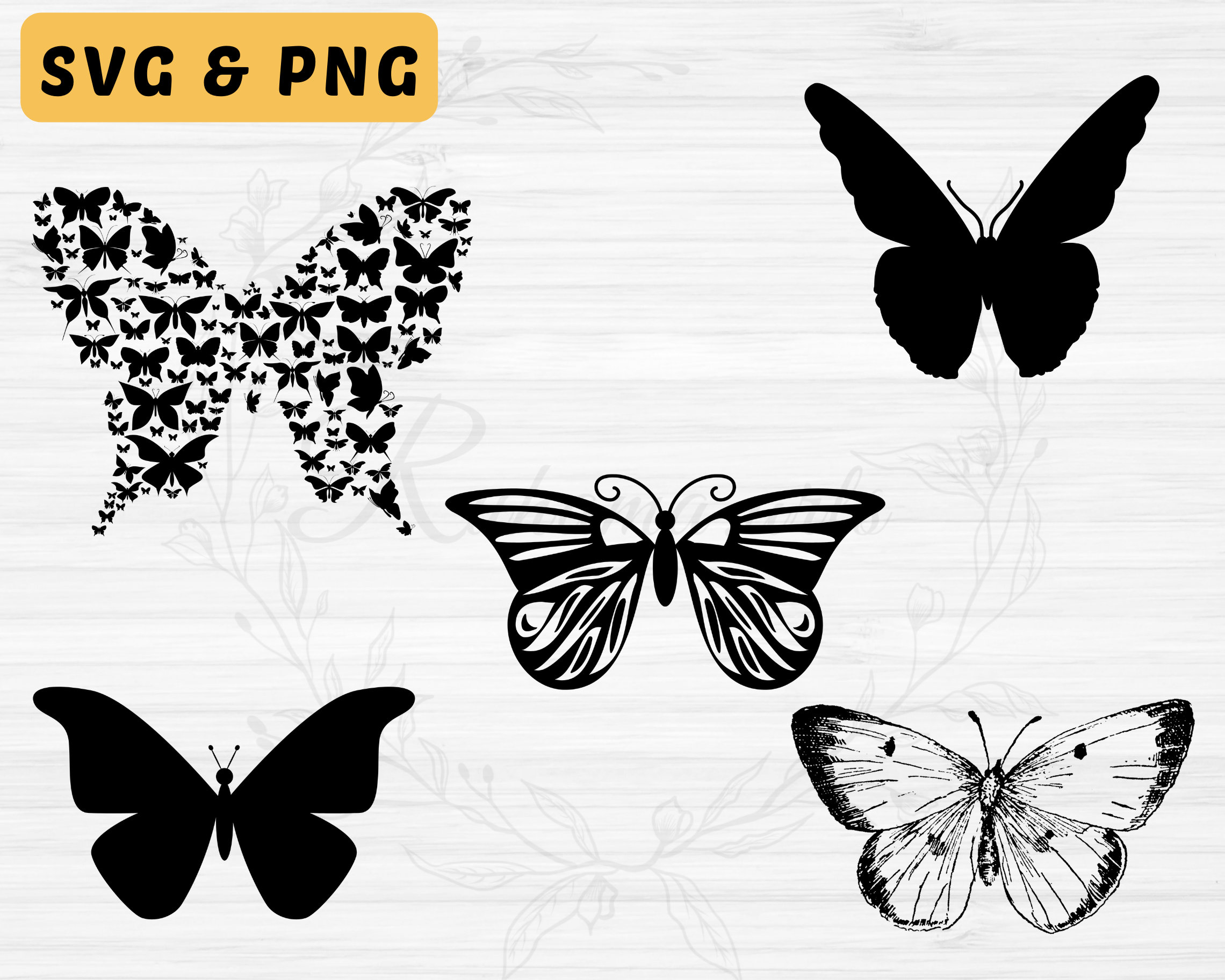 Butterfly Svg 100 Butterfly Svg Bundle Flying Butterfly - Etsy