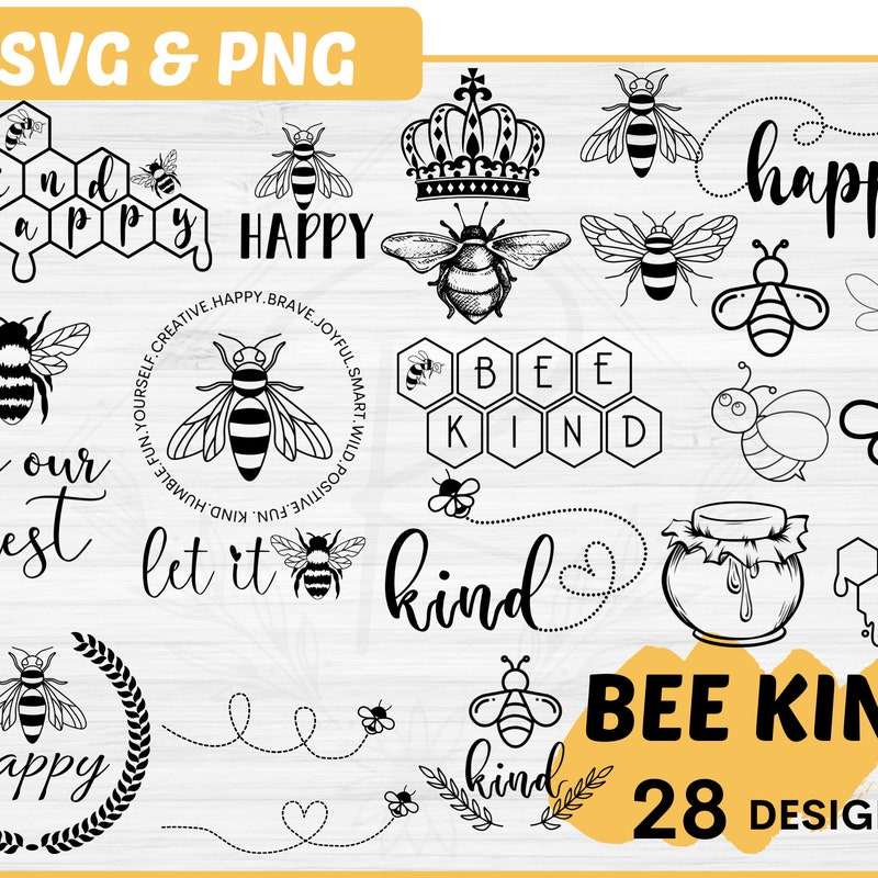 Bee Kind Svg - Etsy