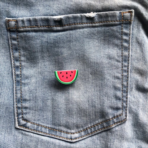 Watermelon Fruit Frog Enamel Pin - Etsy