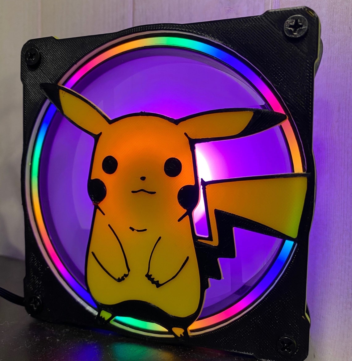 Pokemon Pikachu 120mm Fan Grill Gaming Computer 3D Printed | Etsy