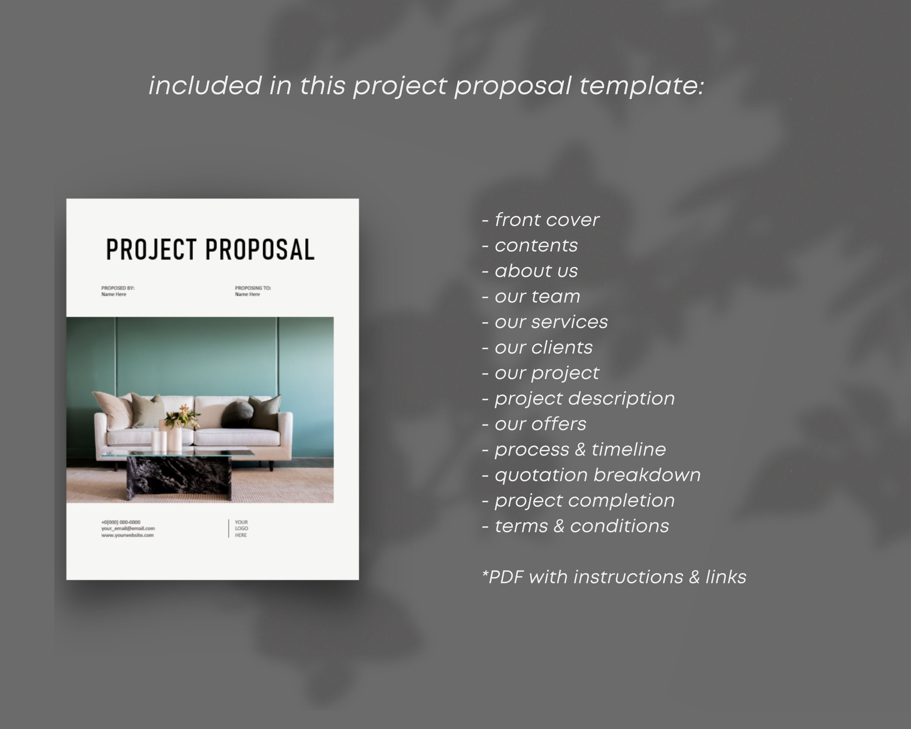 Client Project Proposal | Project Proposal Template | MS Word Template ...