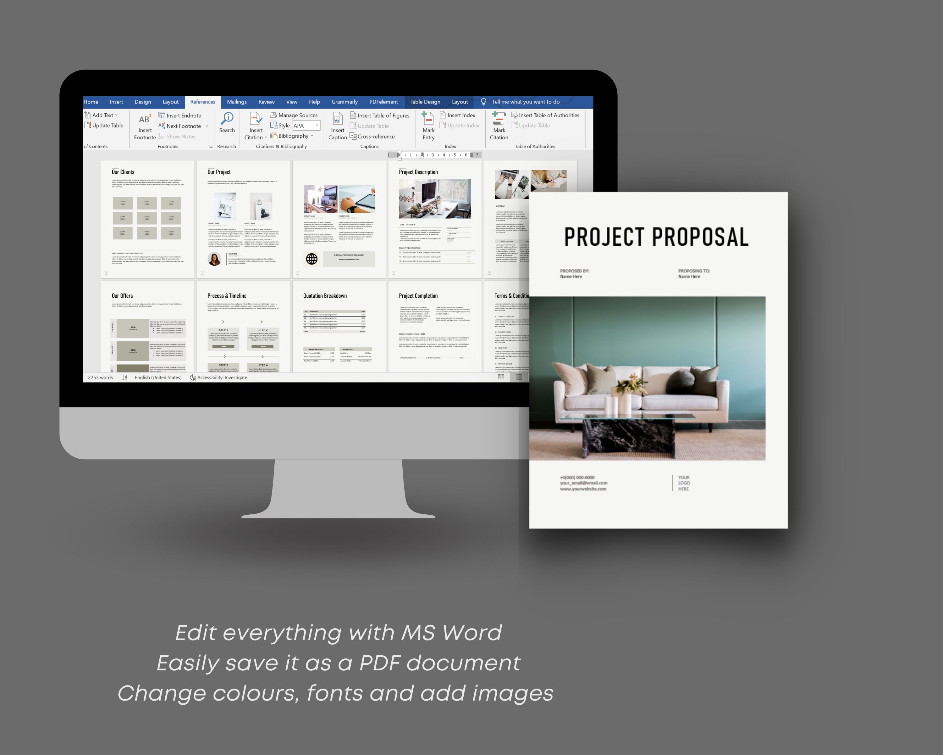 Client Project Proposal | Project Proposal Template | MS Word Template ...