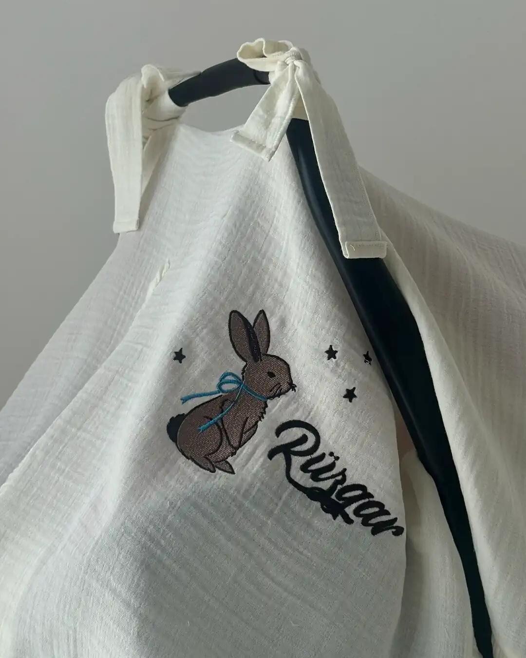 Personalized Baby Stroller Cover – Custom Soft Breathable Car Seat ...