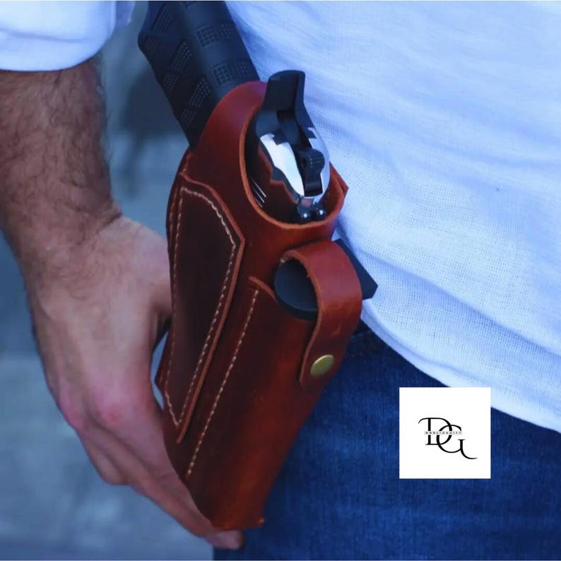 Personalized Leather Gun Holster, Customizable Handmade Firearm Holster ...