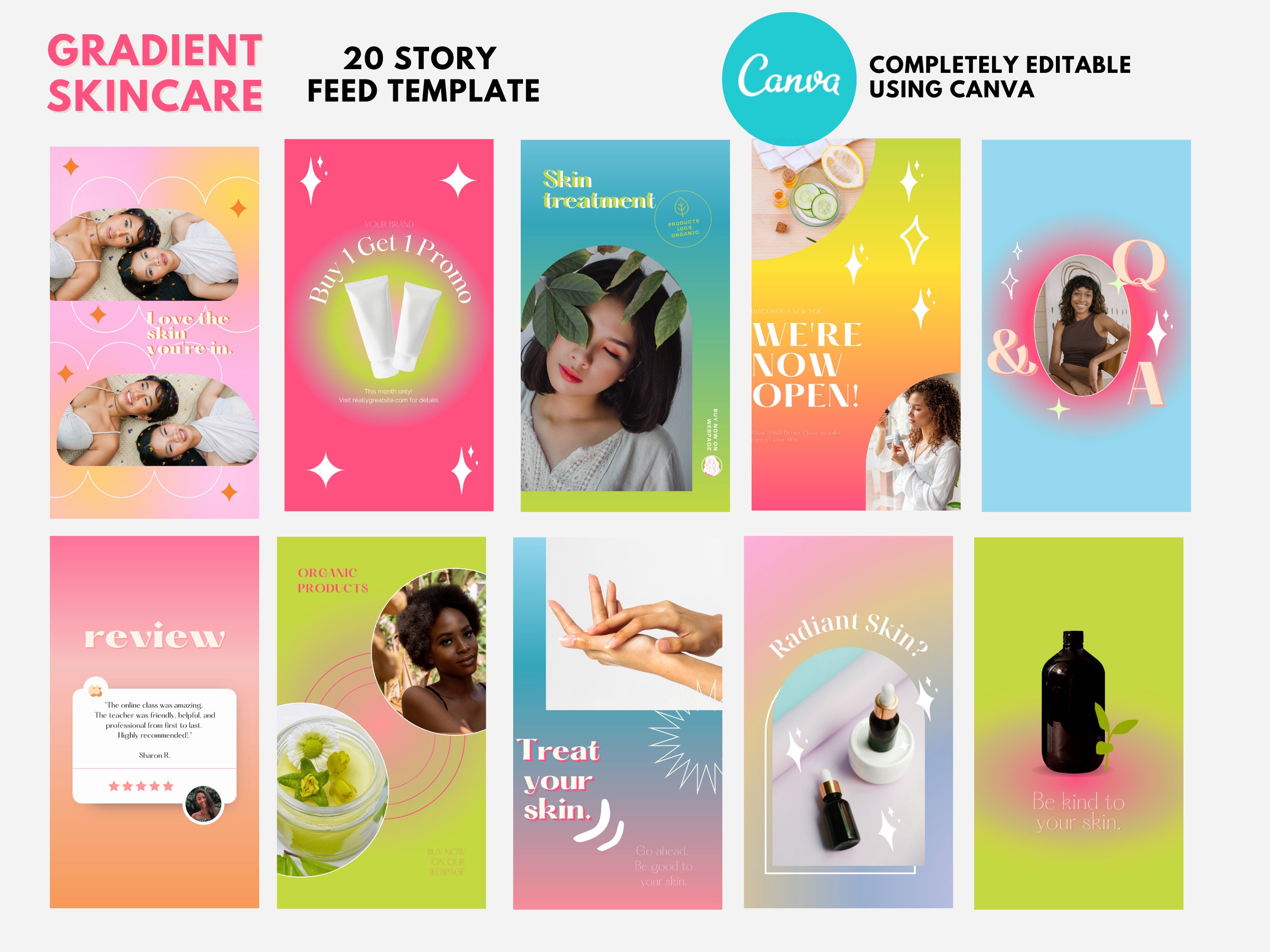 Paper Templates Template gradient Instagram Story Template Canva 20 ...