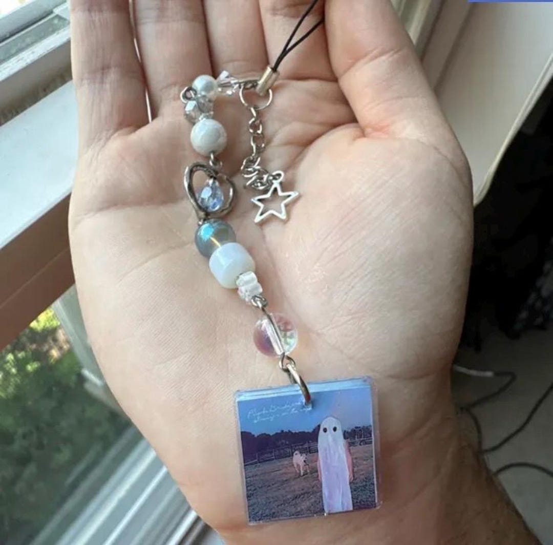 Custom Photo or Album Cover Beaded Keychain / Phone Charm - Etsy