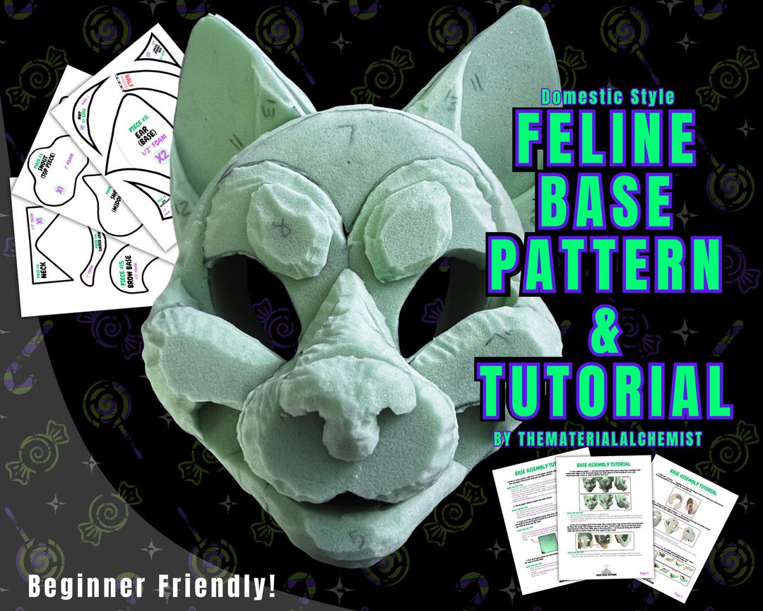 Fursuit Head Pattern: FULL DIY Guide (beginner Friendly!) - Etsy