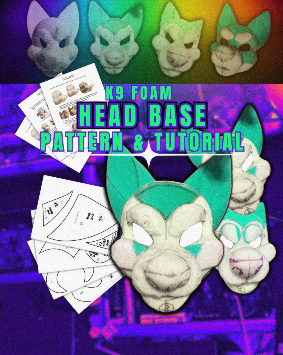 Fursuit Head Pattern: Beginner-friendly FULL DIY Guide - Etsy