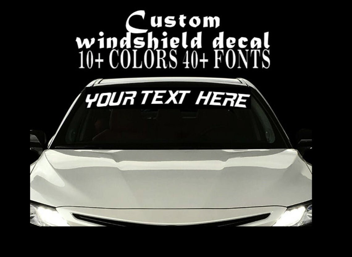 Custom Windshield Banner Text Lettering Personalize Your Own Car Truck ...