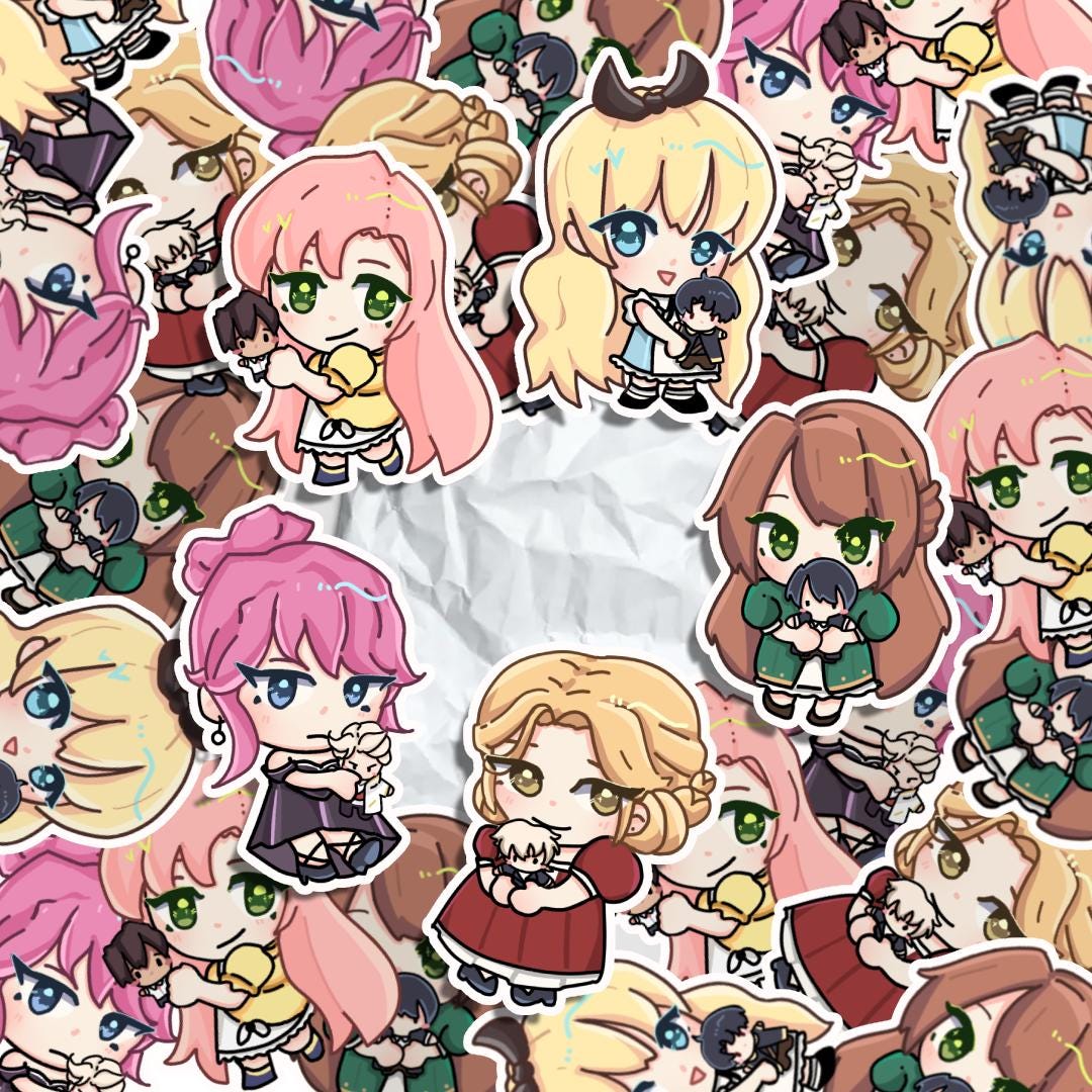 Otome Isekai Chibi Sticker: Manhwa Mcs - Athy, Shuri, Raeliana ...