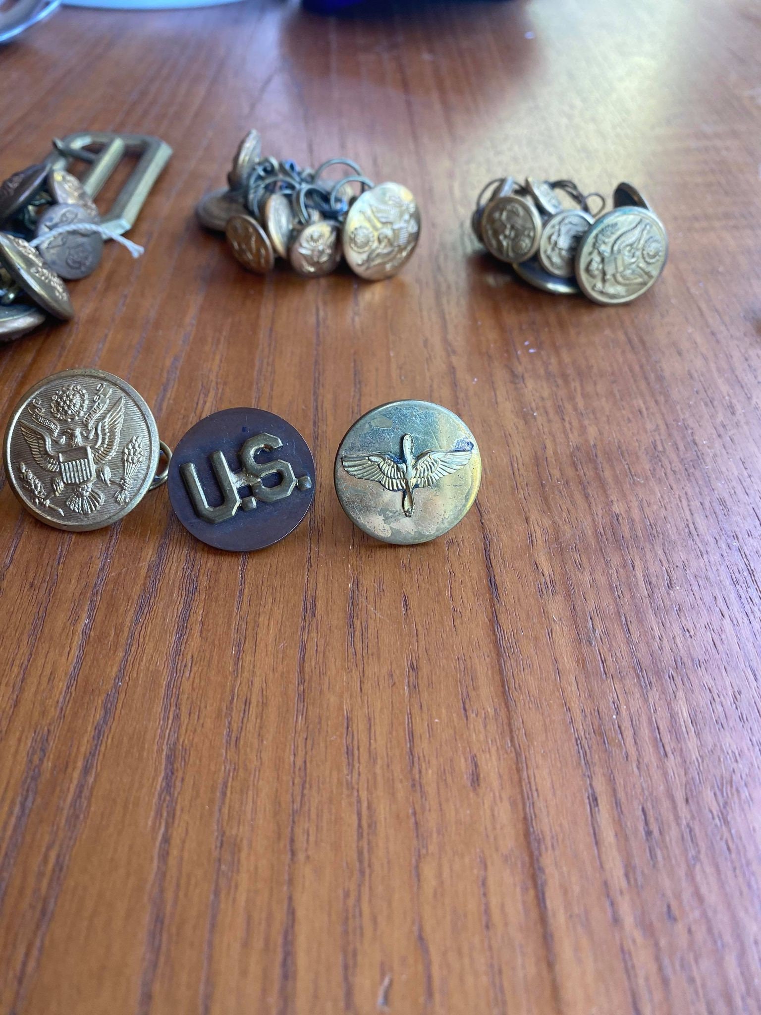 Vintage U.S. Military Brass Collar Disc Pins Buttons Set of - Etsy
