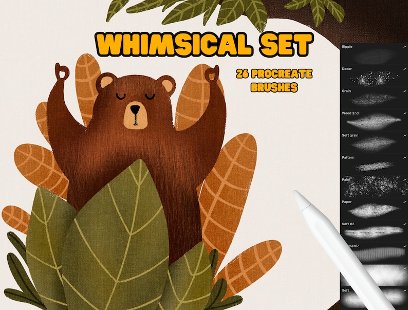 Whimsical Illustration Brush Set for Procreate iPad Digital Brushes for ...