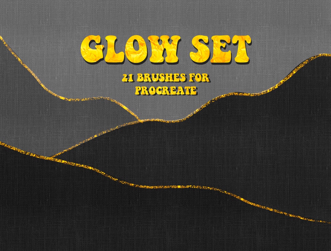Glow Brush Set for Procreate | Gold and Glitter Texture Brushes ...