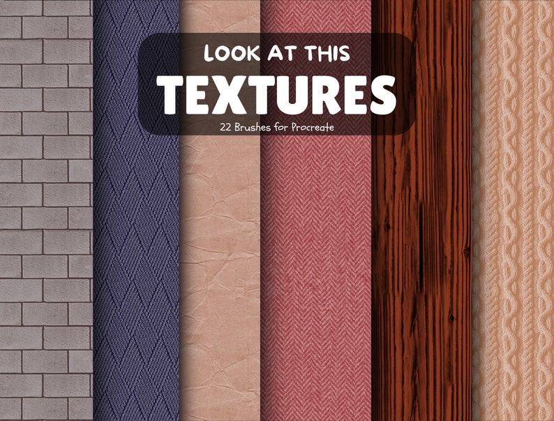 22 Procreate Overlay Textures Paper Texture, Wood, Fabric, Blocks ...