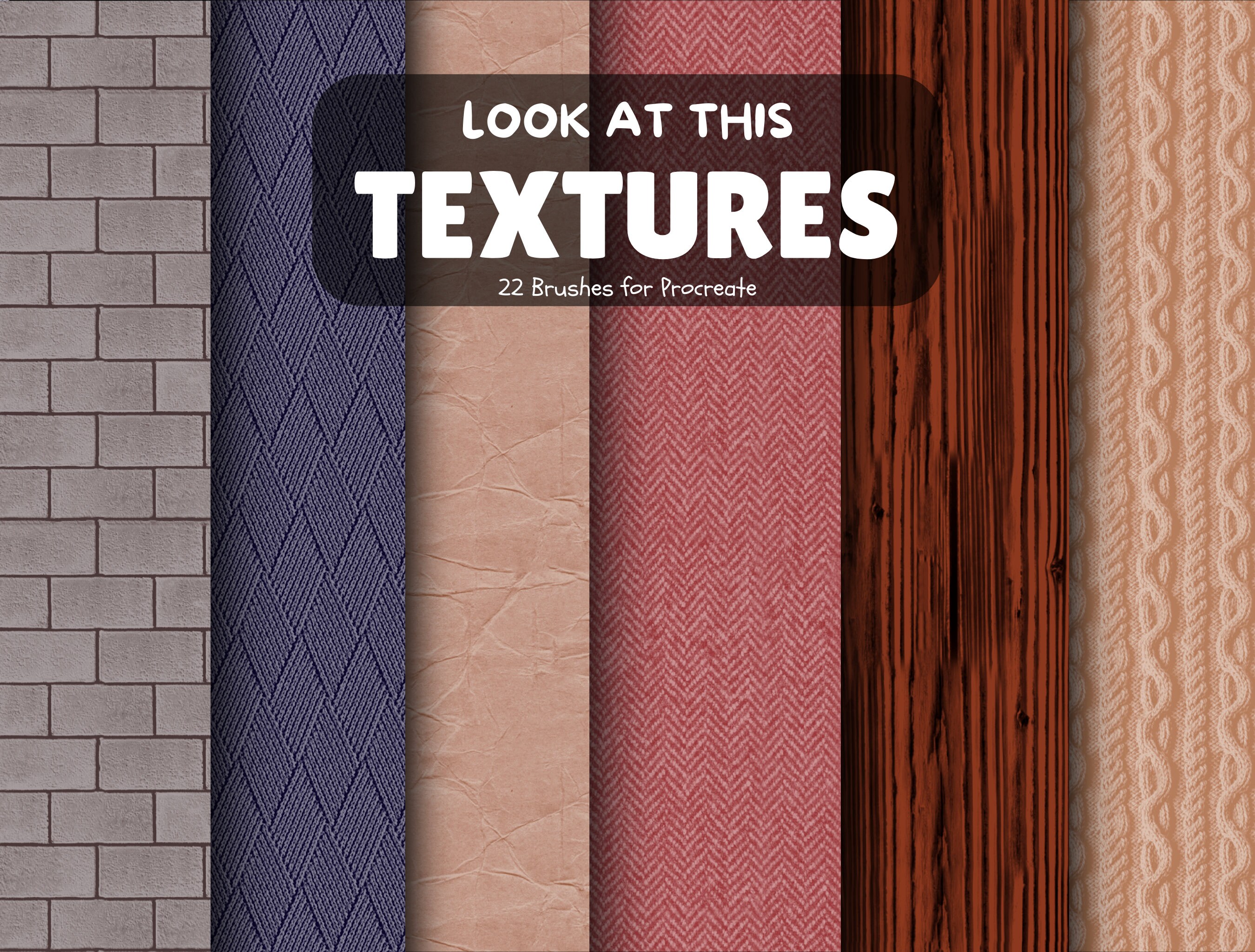 22 Procreate Overlay Textures Paper Texture, Wood, Fabric, Blocks ...