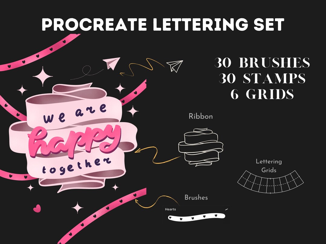 Lettering Starter Kit | Procreate Lettering Brushes | Beginner ...