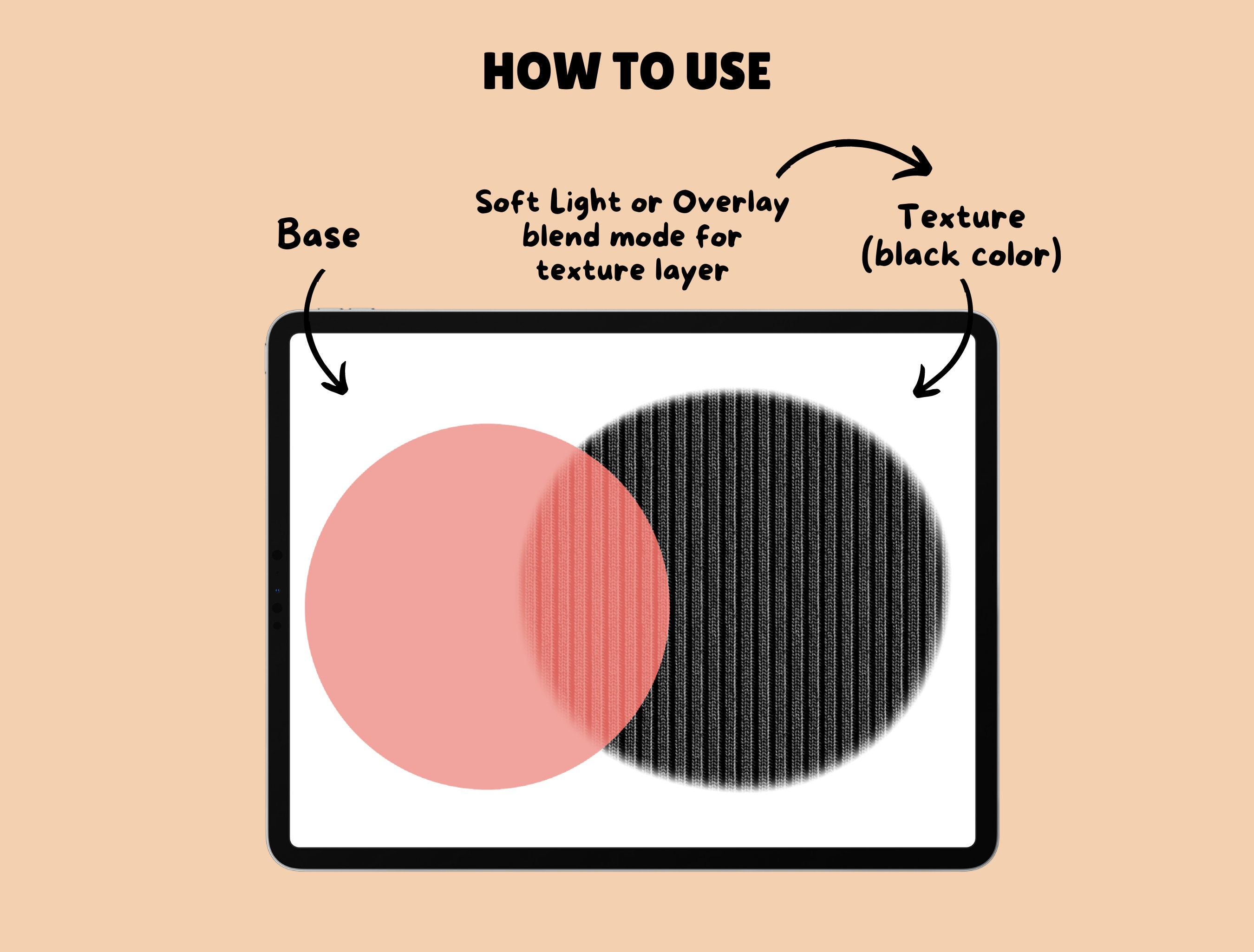 22 Procreate Overlay Textures Paper Texture, Wood, Fabric, Blocks ...