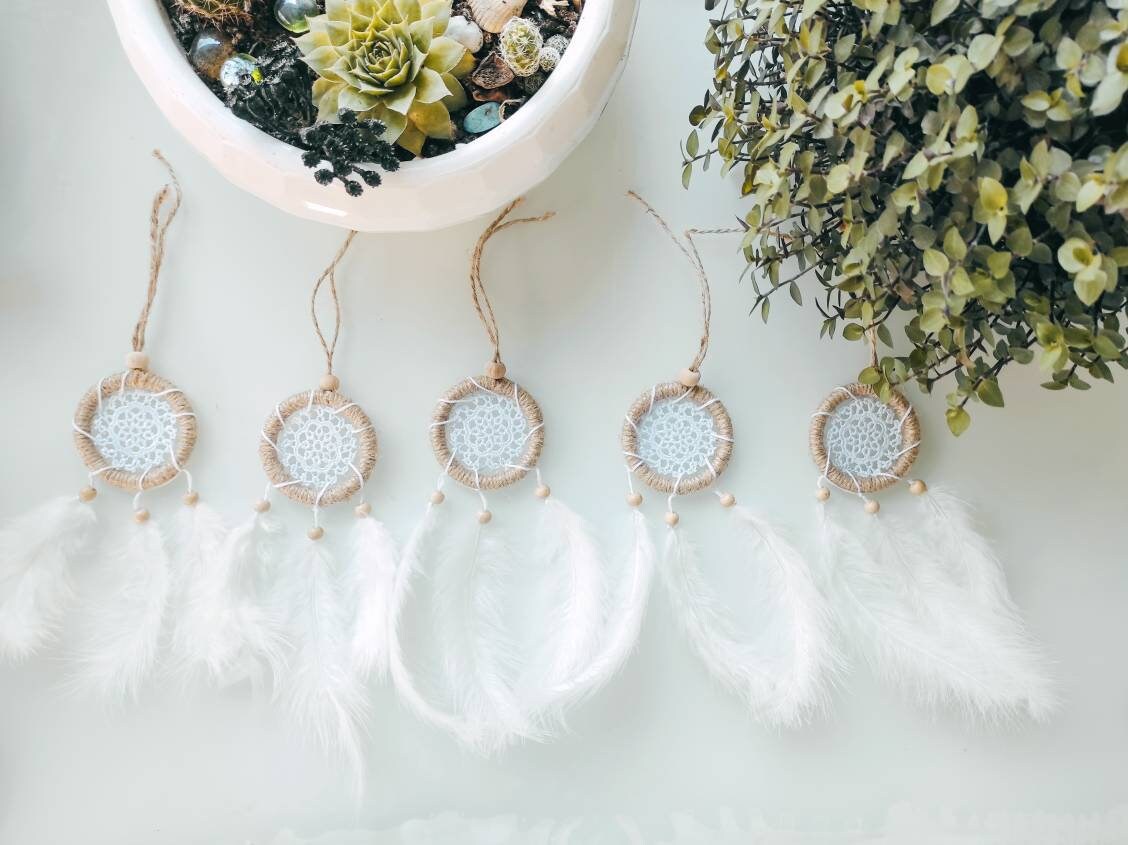 20 mini dream catchers with cards | Etsy