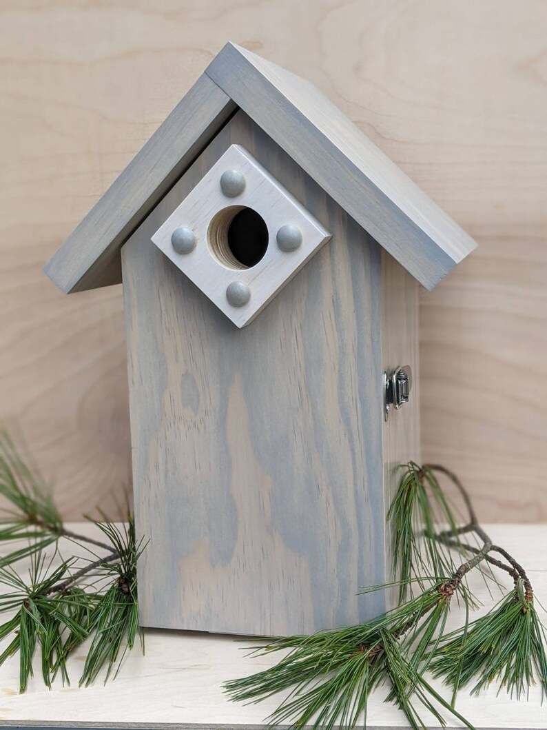 Nuthatch Titmouse Downy Woodpecker Nesting Box Birdhouse - Etsy