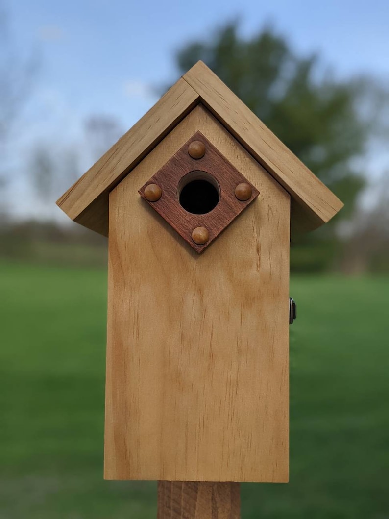 Nuthatch Titmouse Downy Woodpecker Nesting Box Birdhouse - Etsy