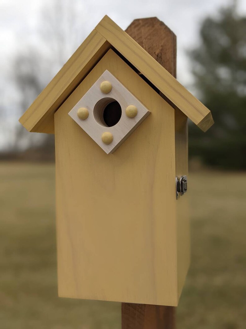 Nuthatch Titmouse Downy Woodpecker Nesting Box Birdhouse - Etsy