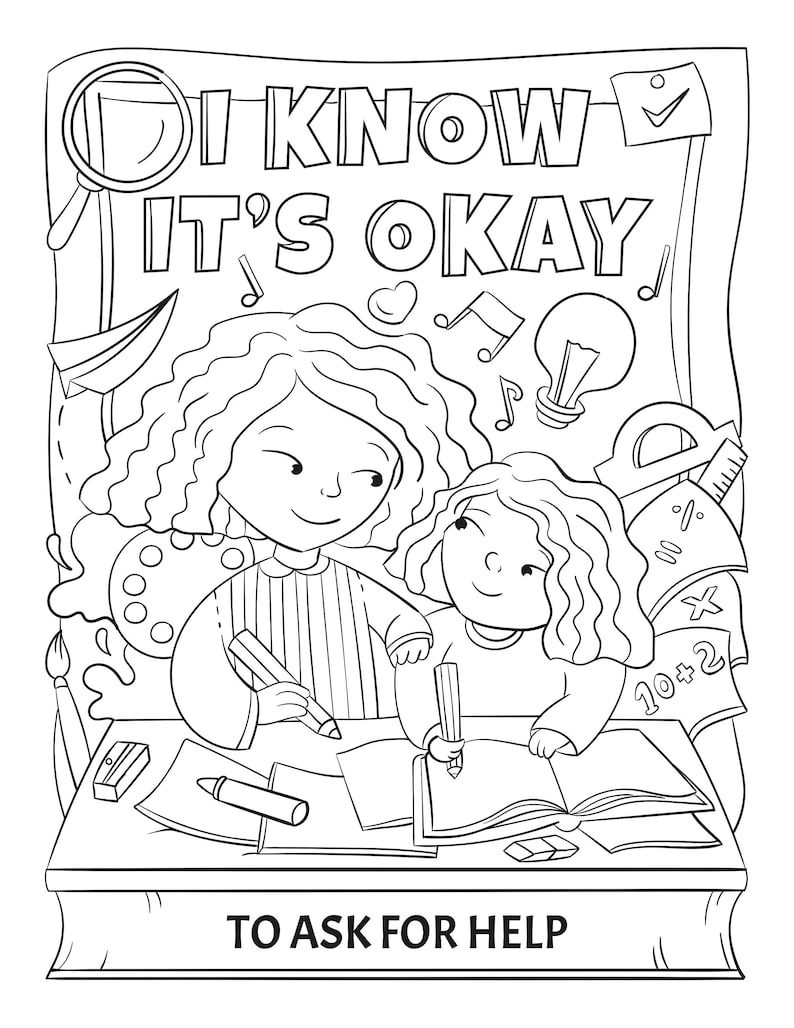 Empowering Girls Coloring Pages Fun Girls Confidence Coloring - Etsy