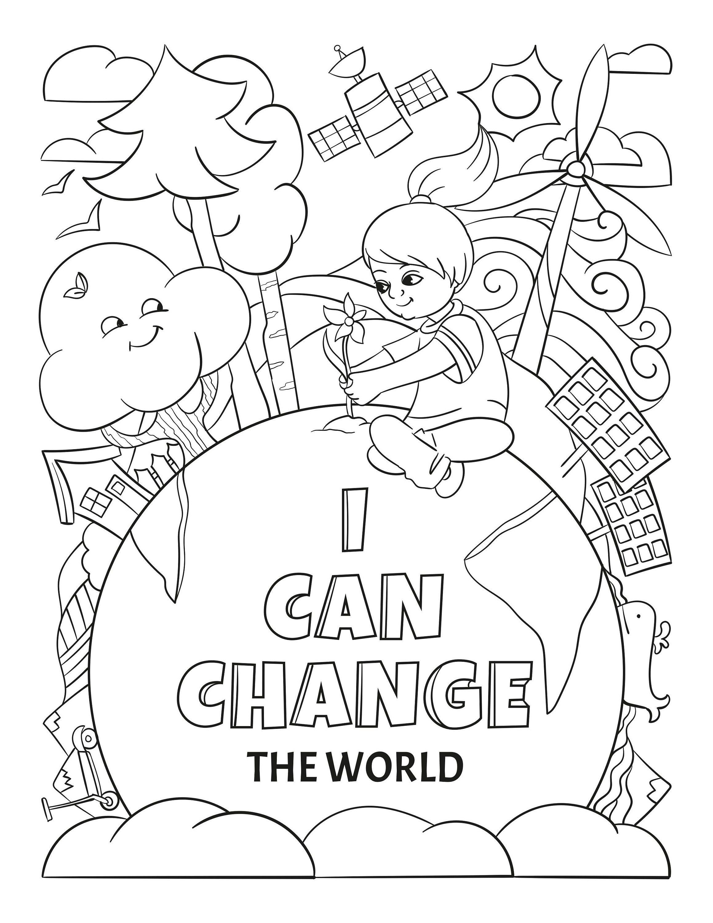 Girls Coloring Pages for Strength and Fun, Girls Printables, Girls ...