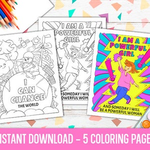 Girls Coloring Pages for Strength and Fun, Girls Printables, Girls ...