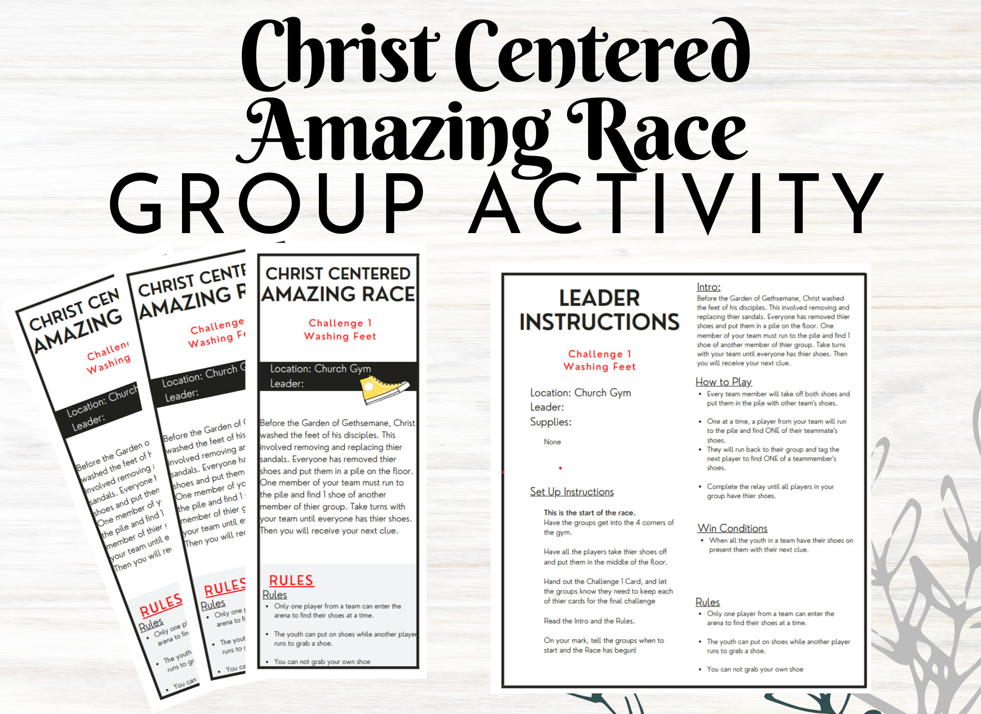 Printable Amazing Race, Centered on Christ - Etsy