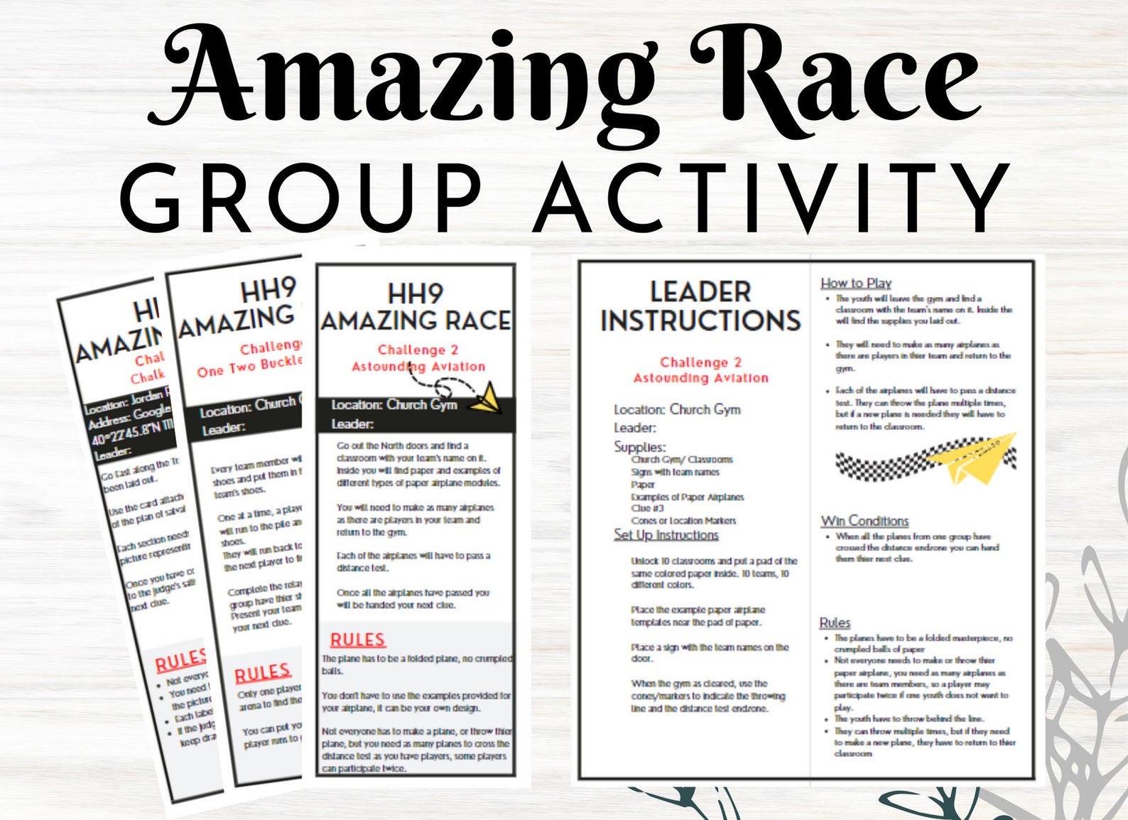 Amazing Race Printable Game - Etsy