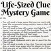 Life-sized Clue Mystery Game - Etsy