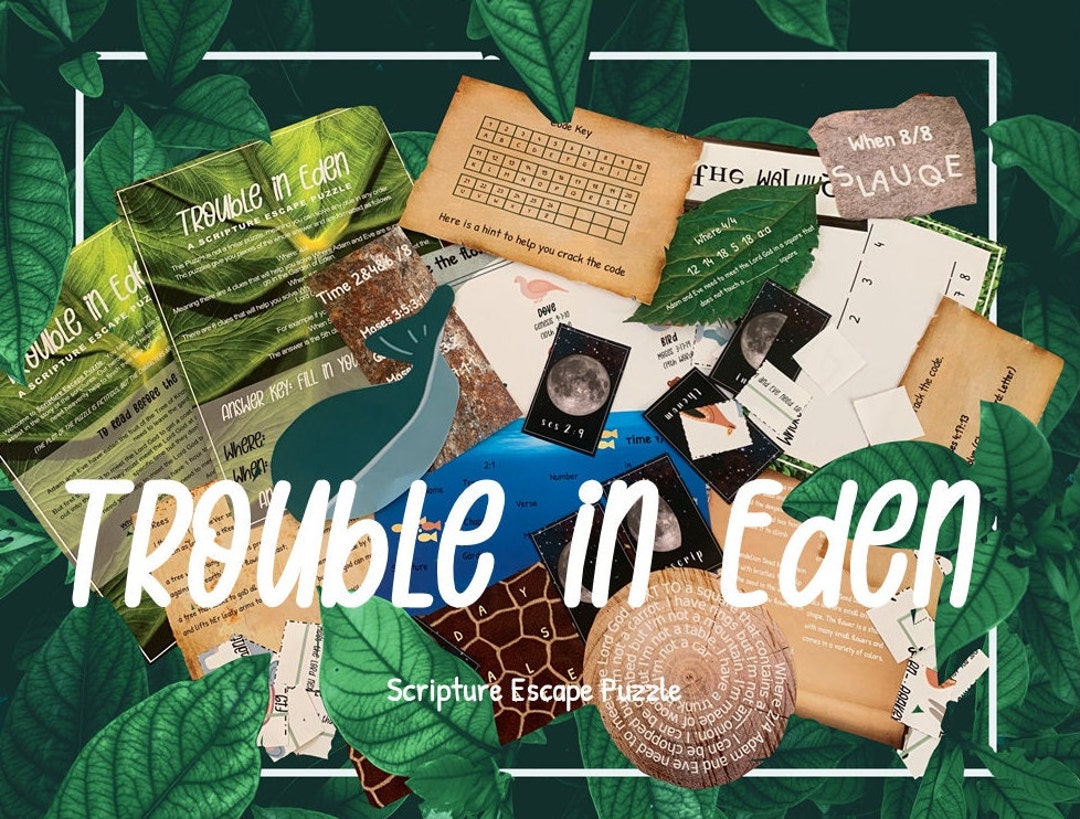 LDS Version- Printable Scripture Escape Room: Trouble in Eden - Etsy