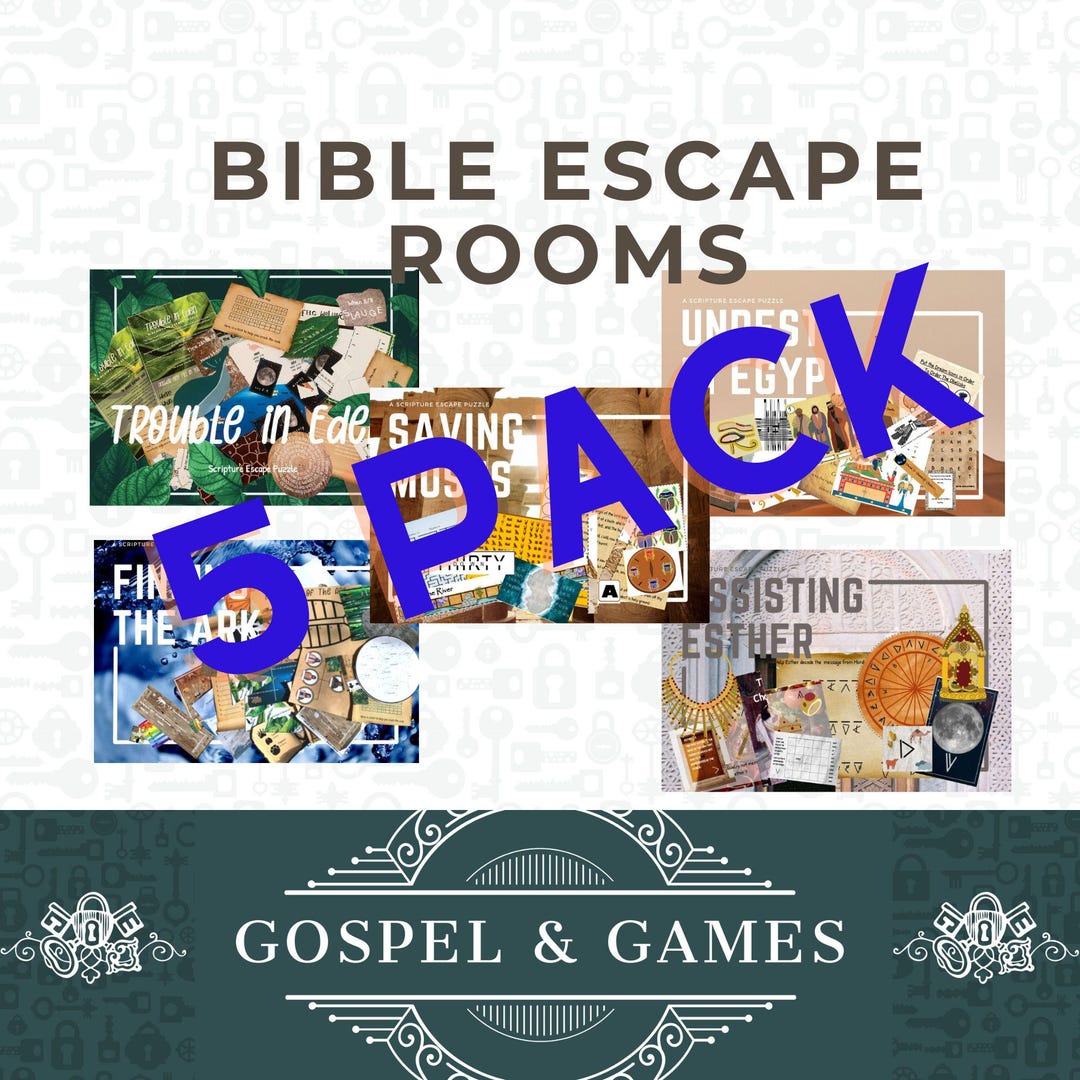 Bible Escape Room Games – 5 Pack Printable | Christian Youth & Family ...