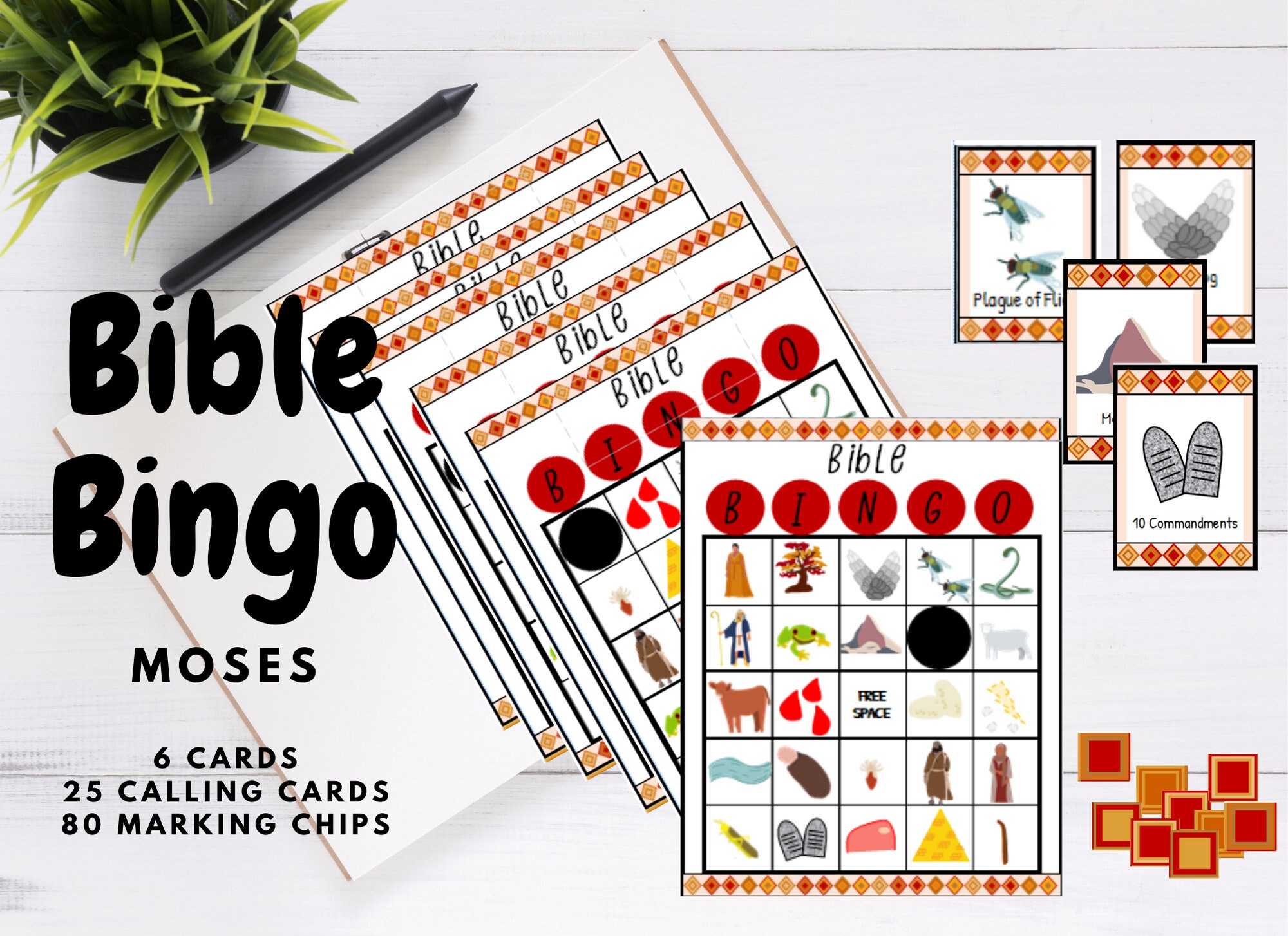 Bible Bingo : Moses - Etsy