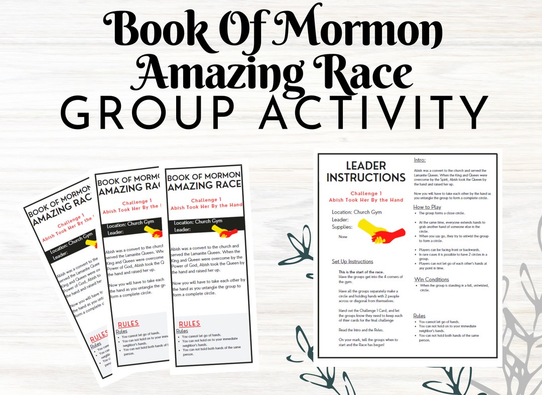 Printable Amazing Race, Book of Mormon - Etsy