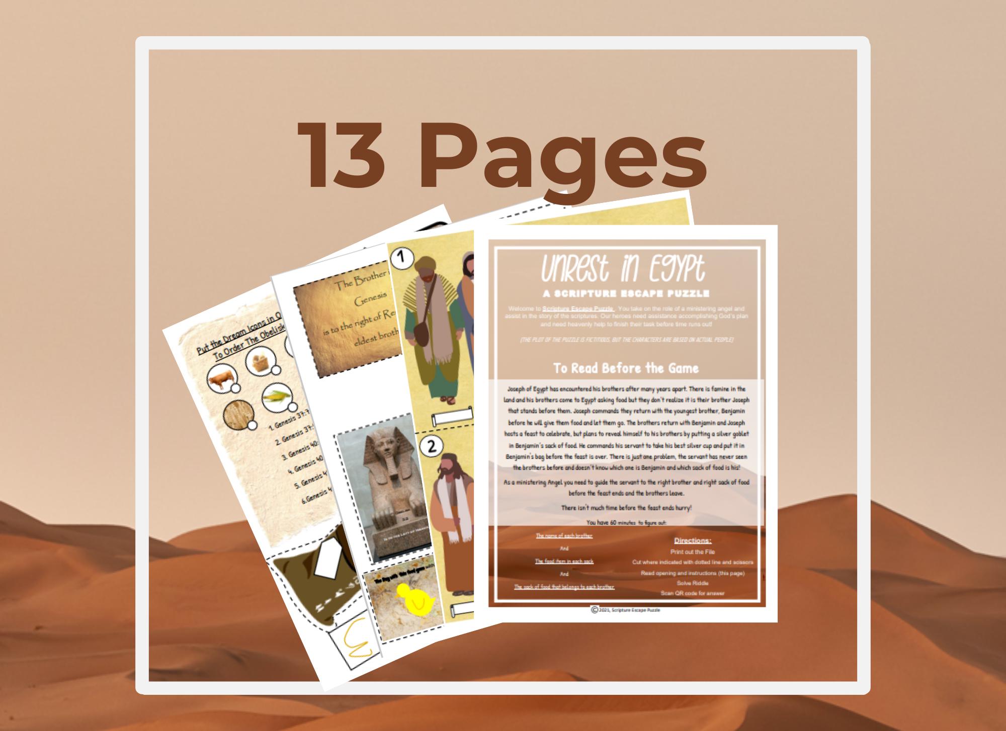 Bible Escape Puzzle, Joseph of Egypt - Etsy