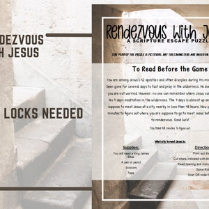 Printable Escape Room: Rendezvous With Jesus - Etsy